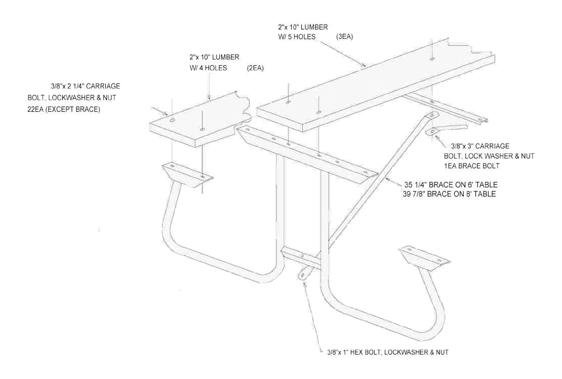 Advantages of Using Steel Picnic Table Frame Kits - Picnic Table ...