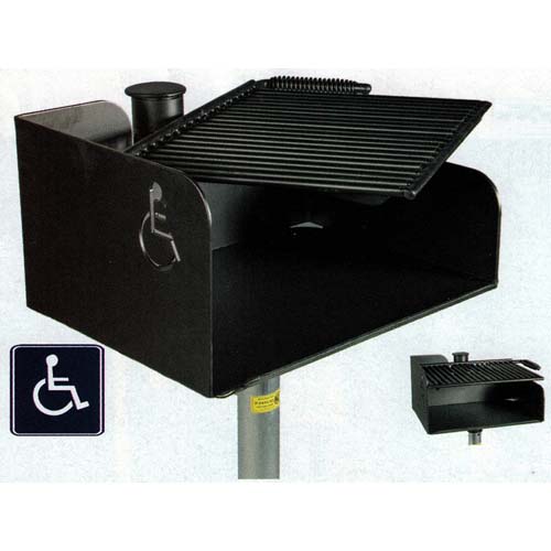 ADA 300 Sq In Park Grill Surface Mount | Picnic Table Supplier