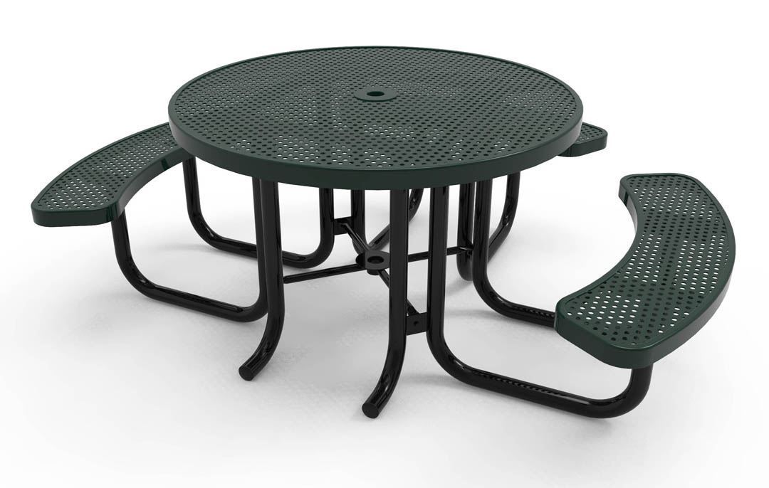 46″ RHINO 3-Seat Round Thermoplastic Picnic Table | Picnic Table Supplier