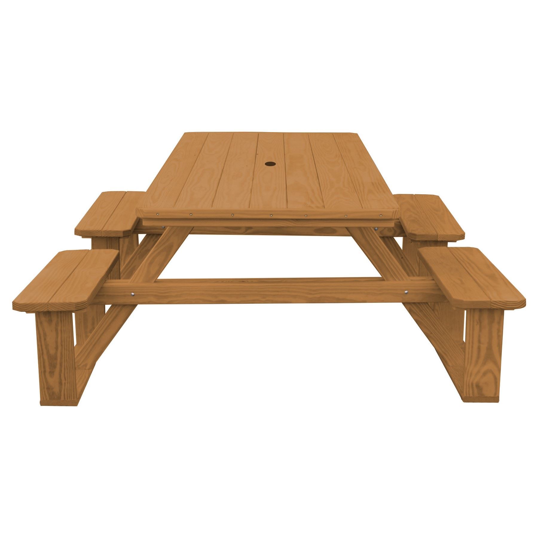 8 ft. Wooden Walk-in Picnic Table in Treated Pine or Cedar Lumber ...