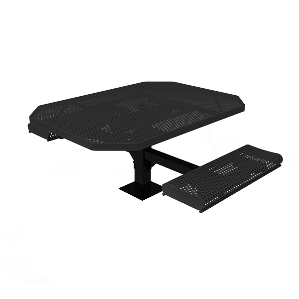 46" x 62” ADA ELITE Rolled Edge 2-Seat Octagon Thermoplastic Pedestal ...