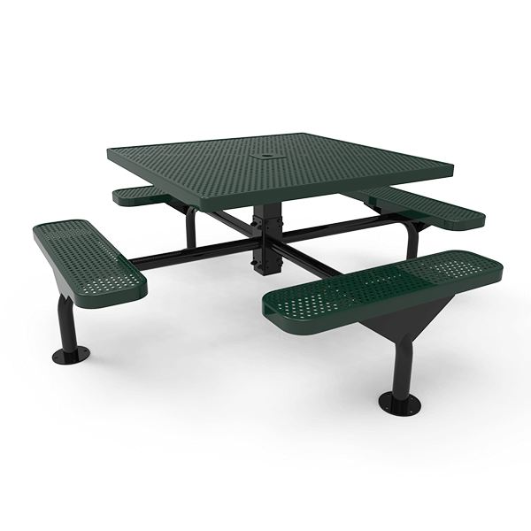 46” RHINO Nexus Square Thermoplastic Steel Picnic Table - Picnic Table ...