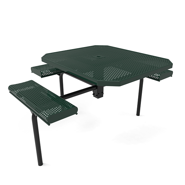 46” x 54" RHINO Nexus 3-Seat Rolled Edge Octagon Thermoplastic Steel ...