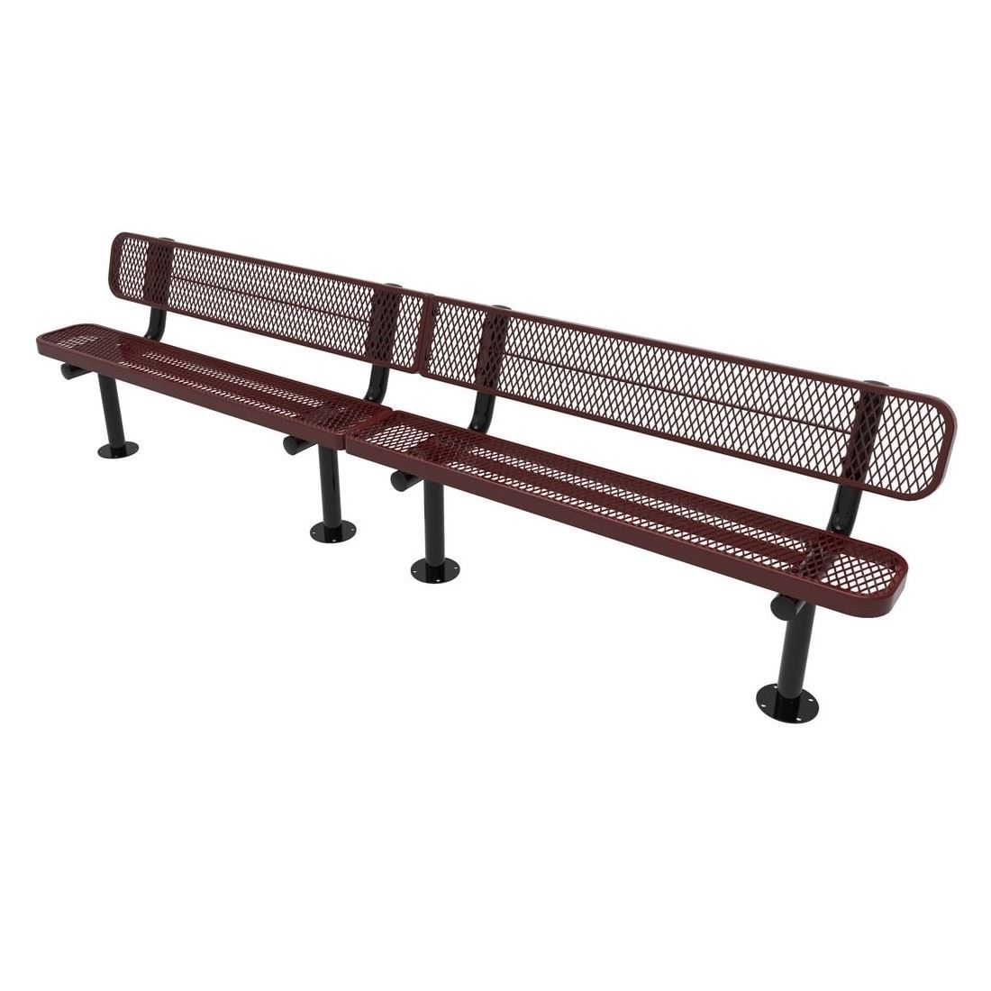 10 ft ELITE Thermoplastic Bench with Back | Picnic Table Supplier