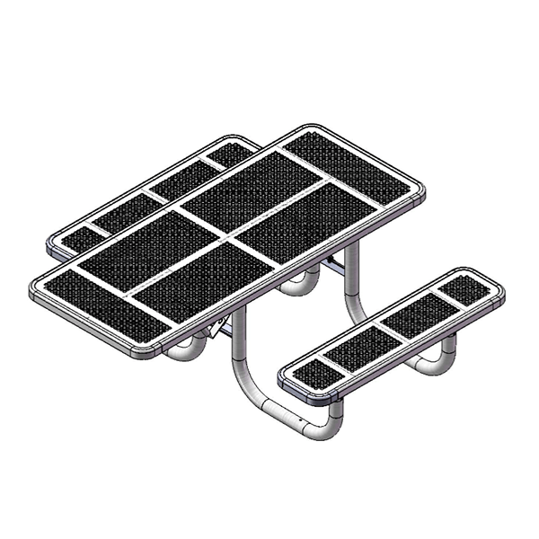 6 ft. ADA Single End Access Innovated Style Rectangular Thermoplastic Steel Picnic Table ...